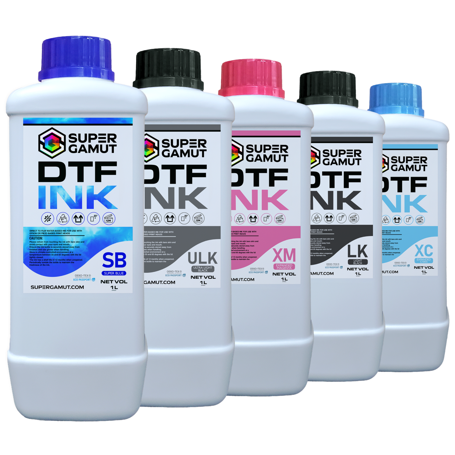 DTF Expanded Gamut Plus – Premium Bulk Ink – 1 Liter – SuperGamut